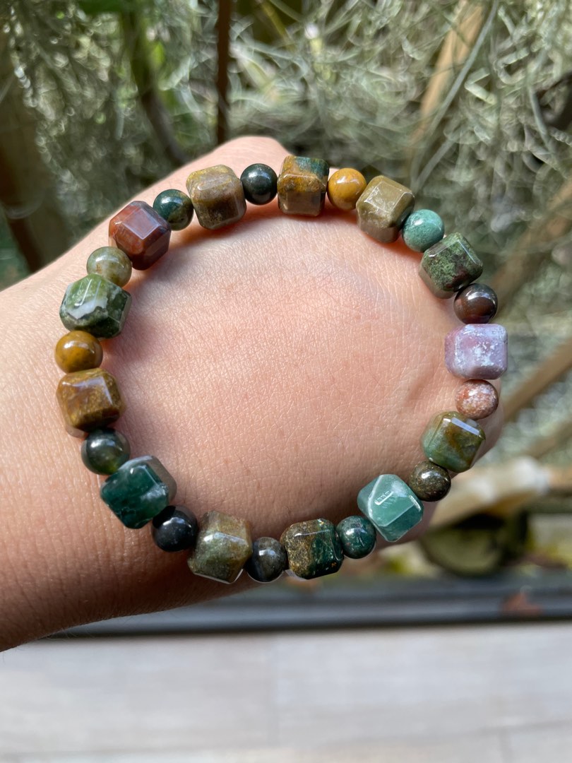 Ocean Jasper bracelet (海洋玛瑙) - with cert, Women's Fashion, Jewelry & Organisers, Bracelets on ...