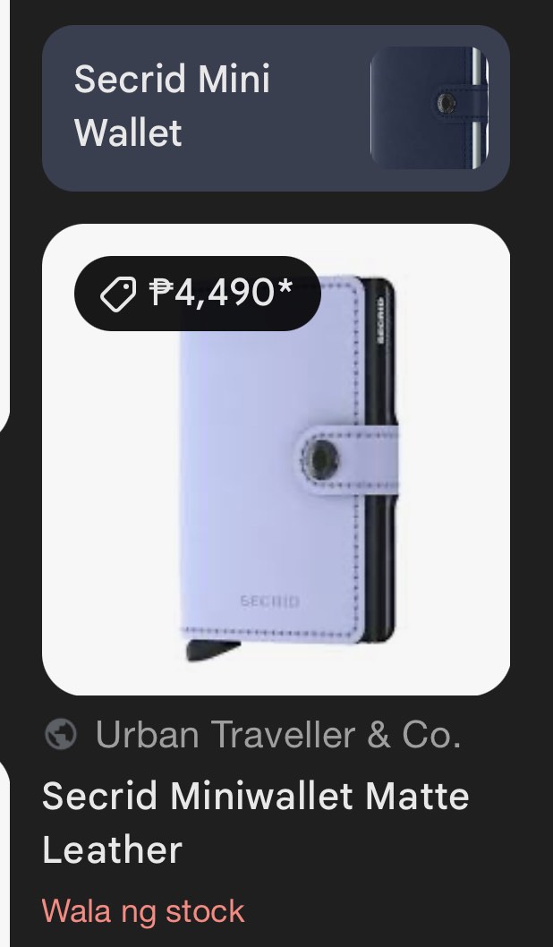 Original Segrid Mini Wallet in Matte Leather, Women's Fashion, Bags ...