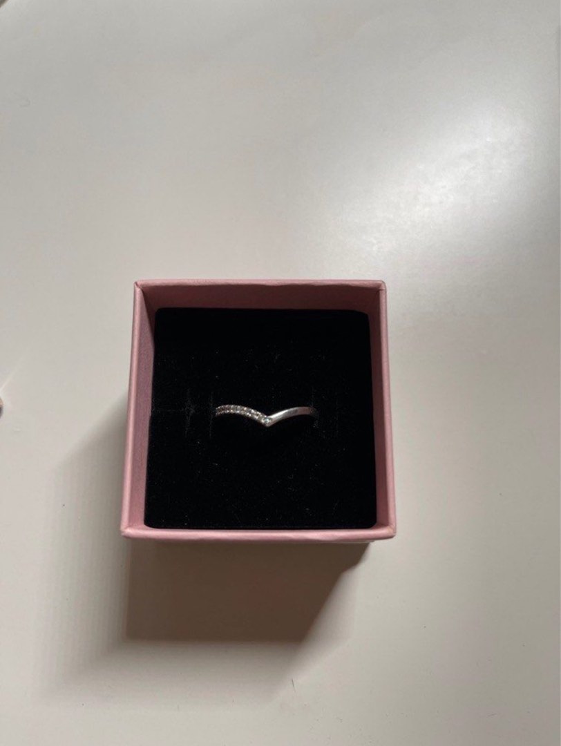Pandora Half Wishbone Ring Sizes 50, 52, 56, 58, Women's Fashion ...
