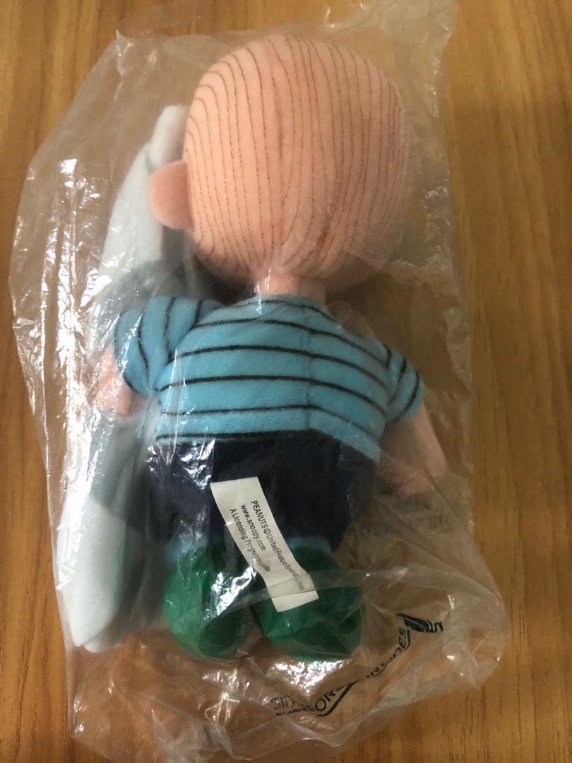 Peanuts Linus Soft Toy Plush Doll with Blanket Singapore Airlines ...