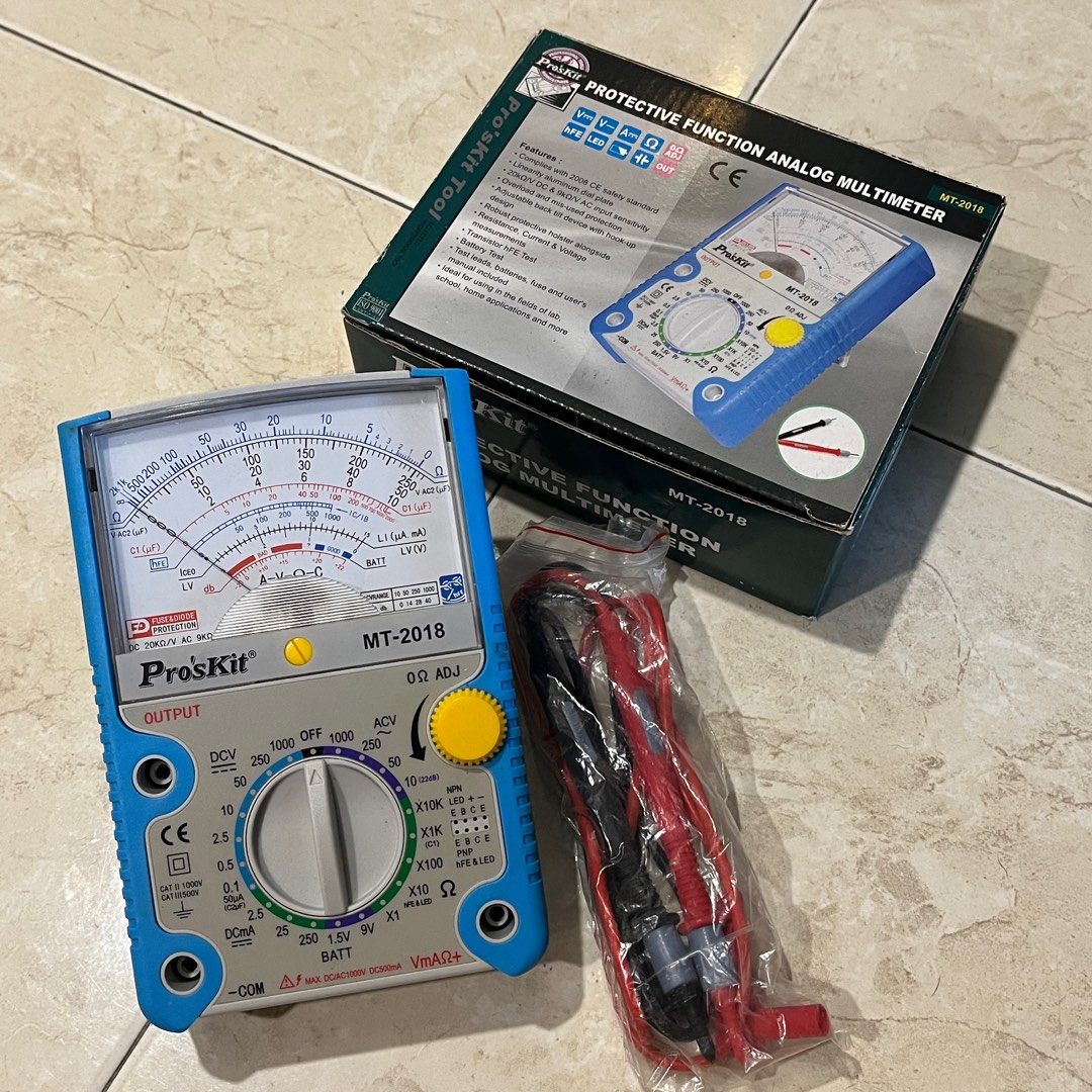 ProsKit MT-2018 Protective Function Analog Multimeter Safety Standard ...