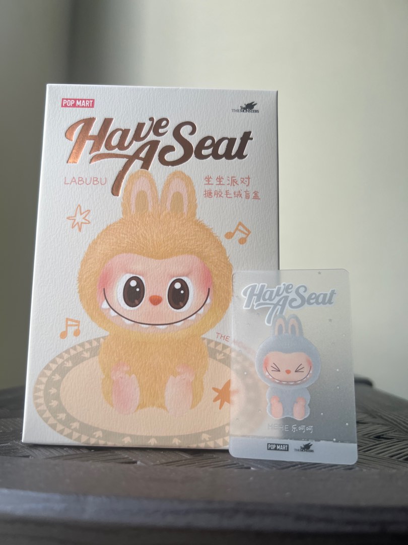 Labubu v2 - Hehe (Grey), Hobbies & Toys, Toys & Games on Carousell