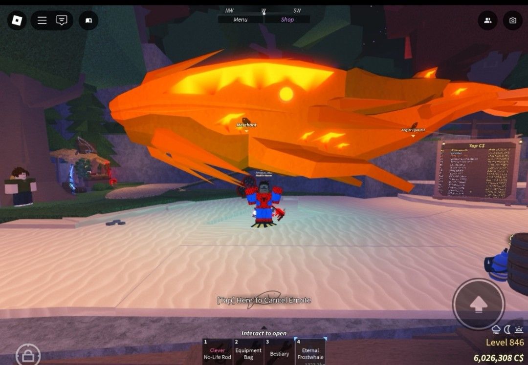 Roblox FISCH Eternal Frost whale (dm me if interested, Video Gaming ...