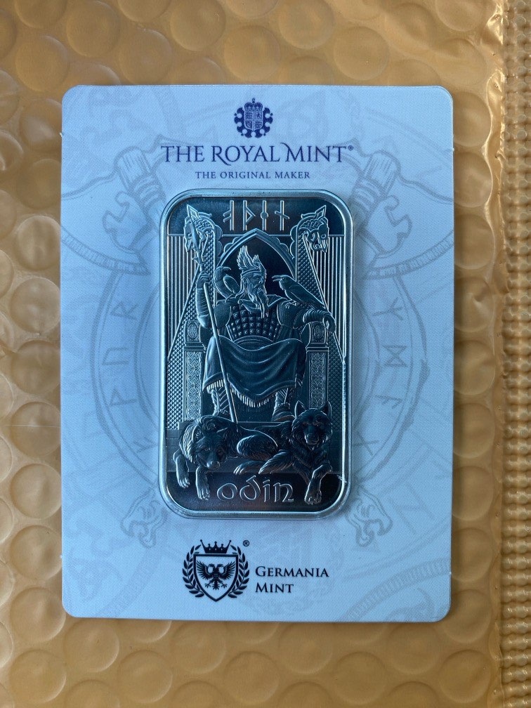 Royal Mint/Germania Mint Odin 1 oz Silver Bar in Assay, Hobbies & Toys ...