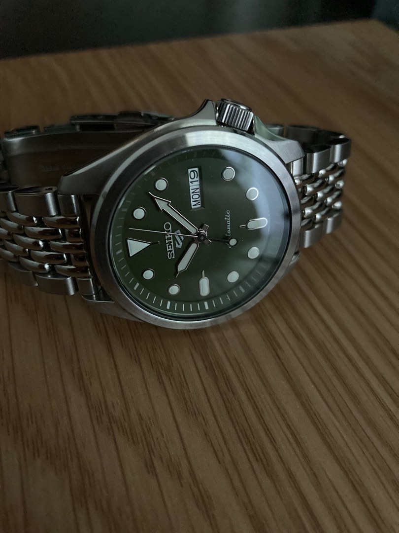 Seiko 5 SRPE65 Green Dial Automatic Watch, Men's Fashion, Watches ...
