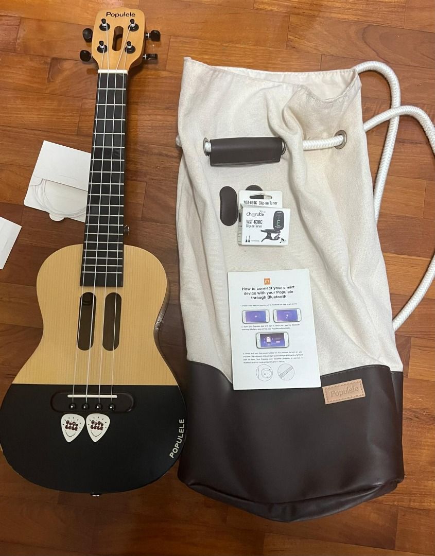 Smart Ukulele/Normal Ukulele (Populele model of Xiaomi) along with ...