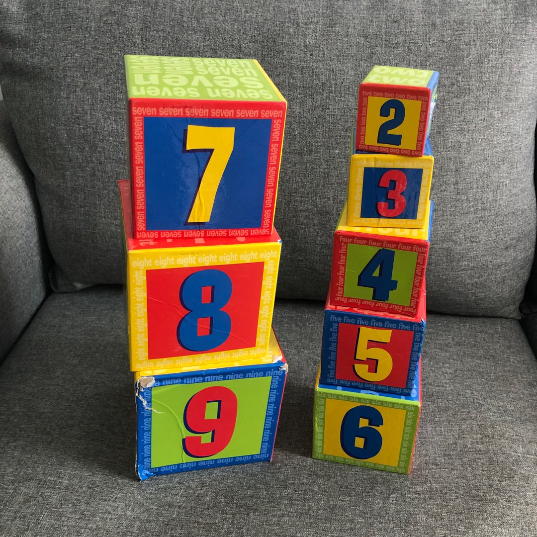 Stacking Cube Number (FWP), Hobbies & Toys, Toys & Games on Carousell