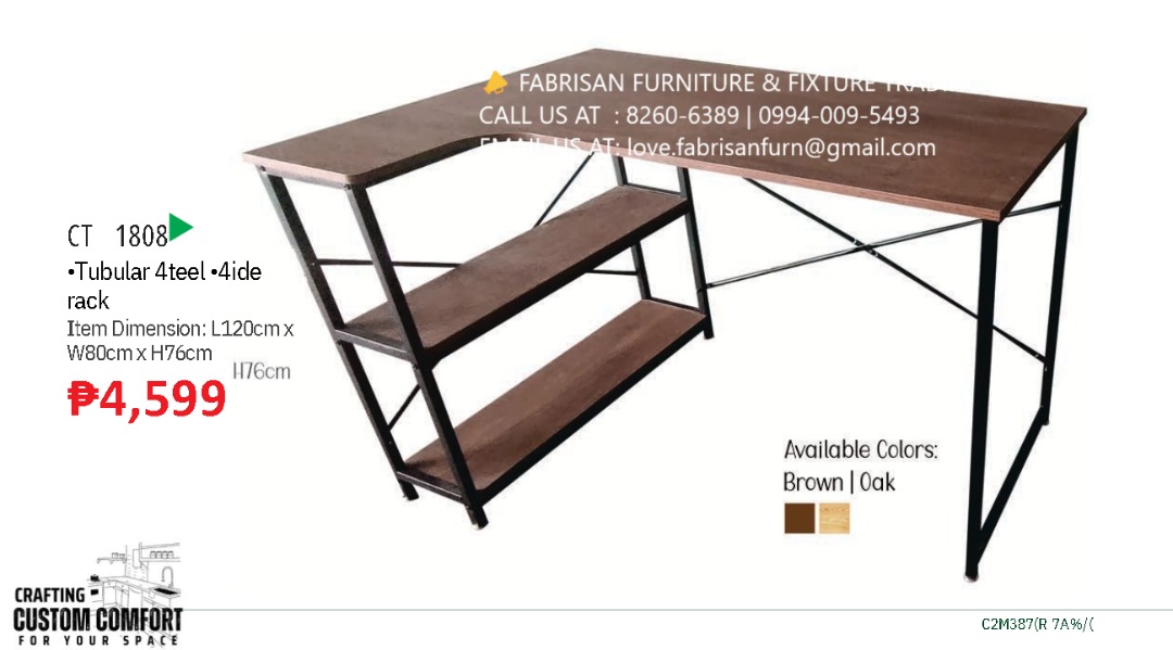 STUDY TABLE WITH TUBULAR LEGS, OFFICE TABLE, OFFICE FURNITURE SUPPLIER ...