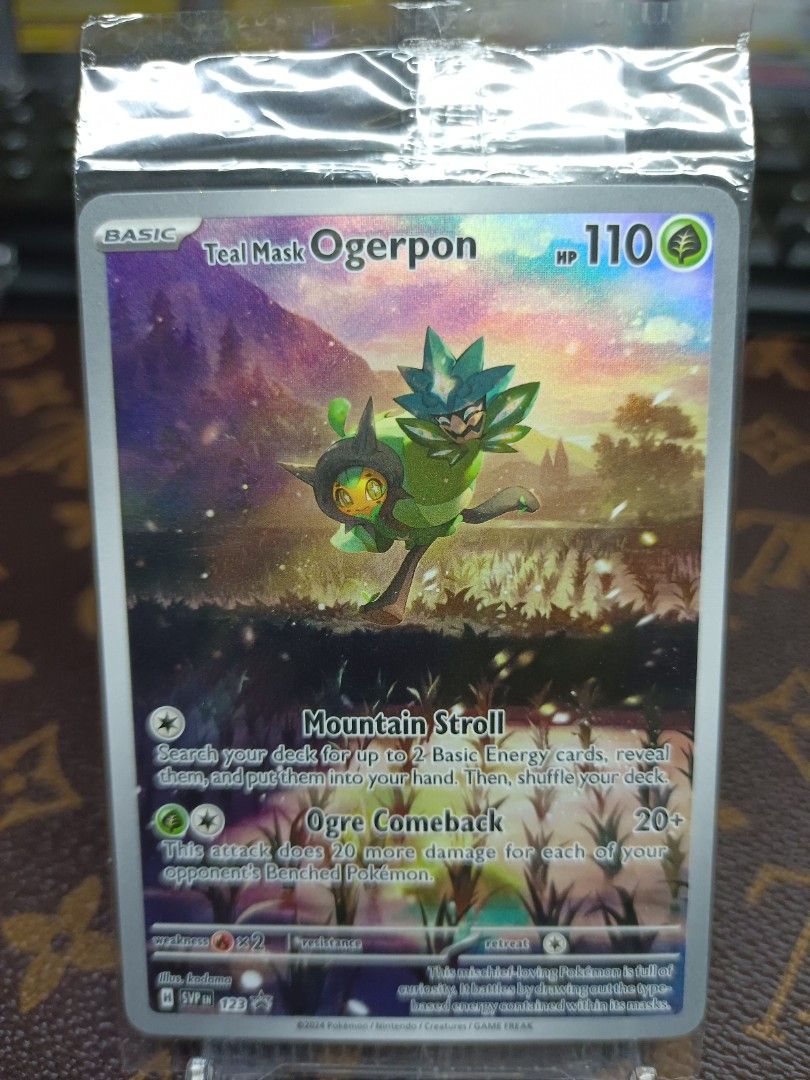 Teal Mask Ogerpon - SVP 123 (SEALED) Illustration Rare Promo Pokemon ...