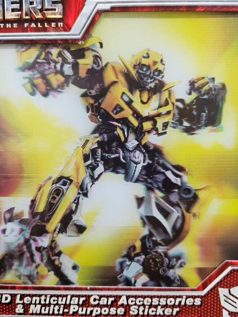 TRANSFORMERS (BUMBLEBEE VER. B) OFFICIAL LICENSED 3D LENTICULAR STICKER ...