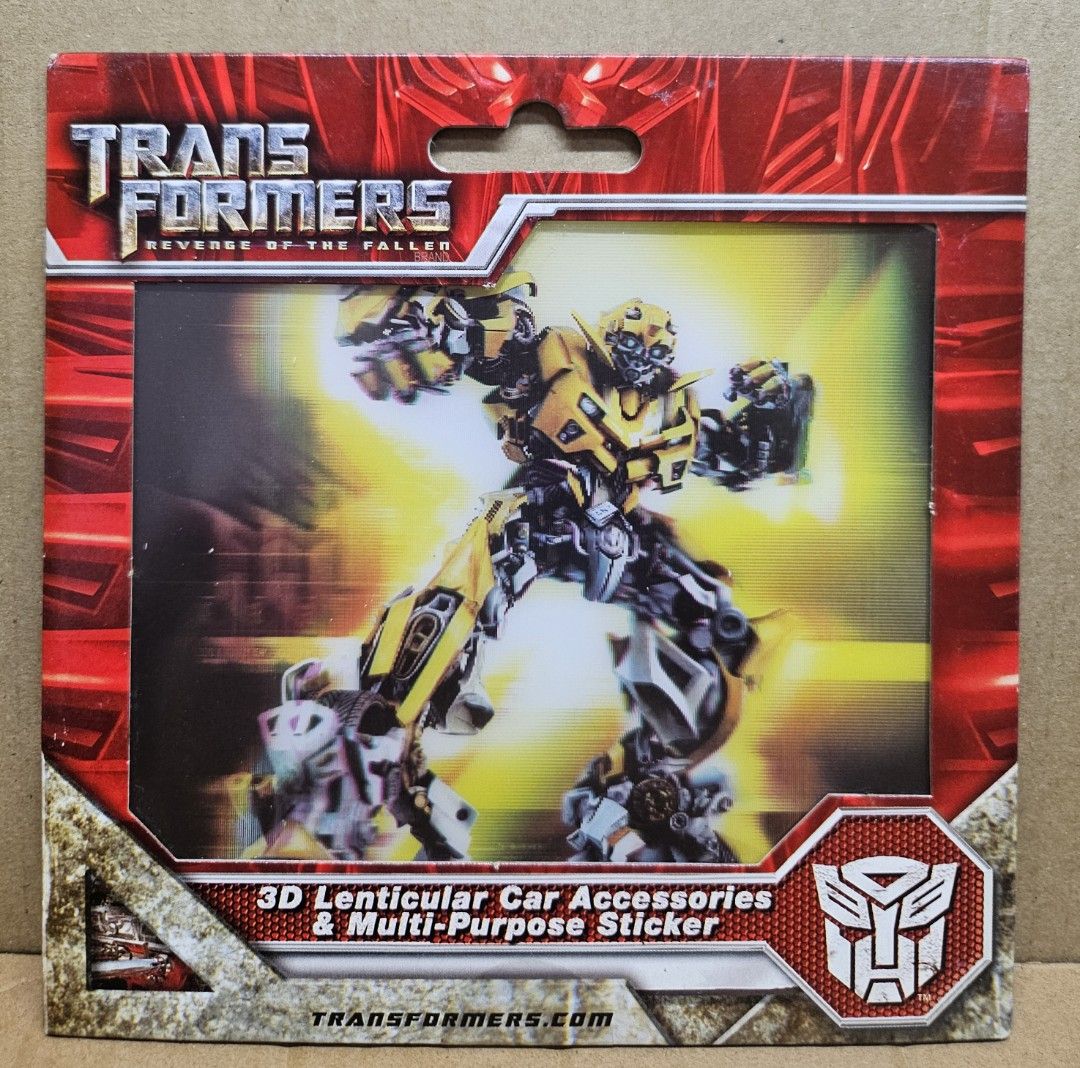 TRANSFORMERS (BUMBLEBEE VER. B) OFFICIAL LICENSED 3D LENTICULAR STICKER ...