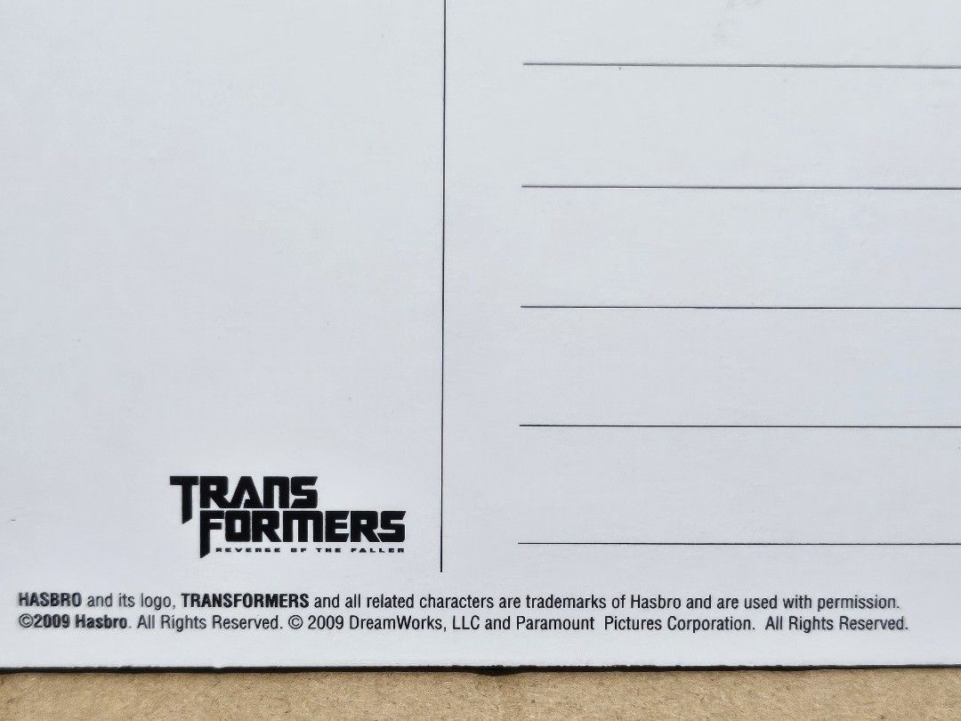 TRANSFORMERS (OPTIMUS PRIME) OFFICIAL LICENSED 3D POSTCARD FROM HASBRO ...