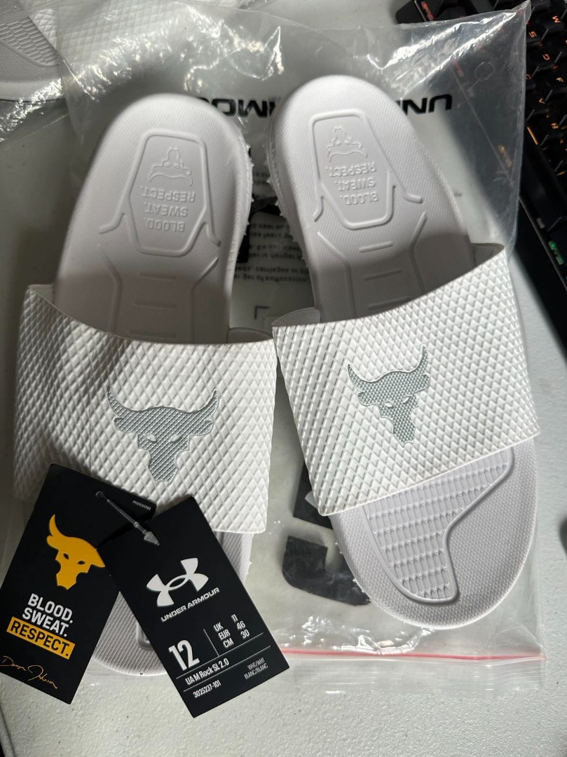 Under Armour Slides White, Men's Fashion, Footwear, Slippers & Slides ...