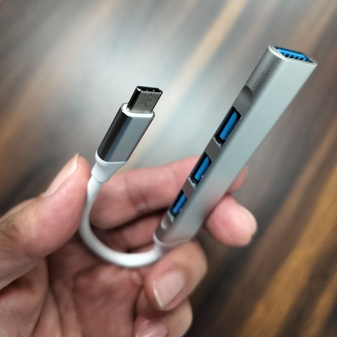 USB Type C to Type A Hub 4 Ports Splitter Adapter Multi Expander ...