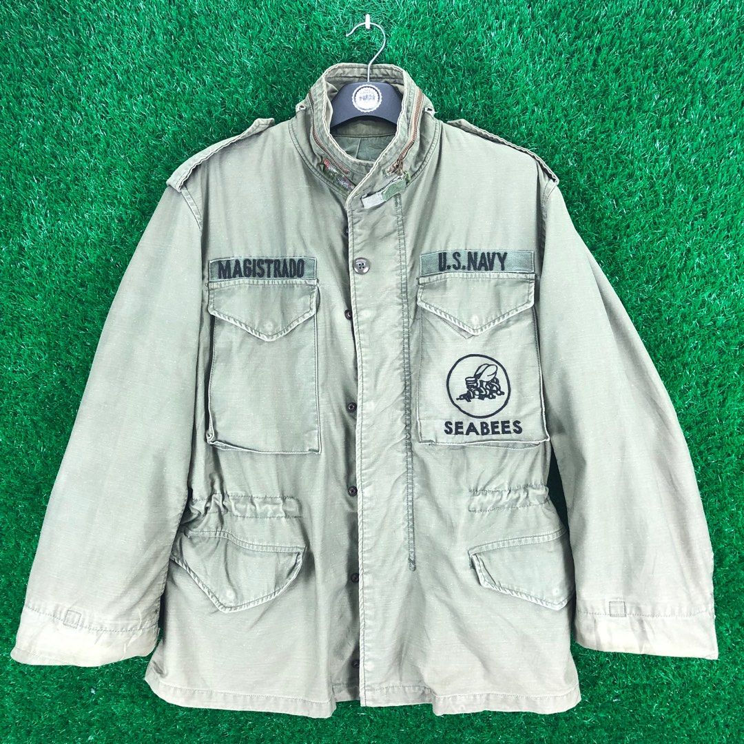 Vintage 70s US Navy Seabees M65 Field Jacket, Men's Fashion, Coats ...