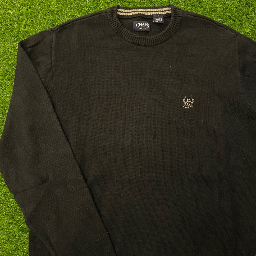 Vintage Chaps Basic Logo Knitted Sweater, Men's Fashion, Coats, Jackets ...