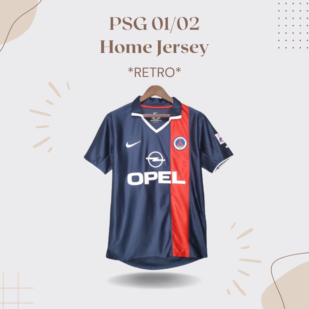 Vintage Classic PSG Paris Saint Germain 01/02 Home Retro Football ...