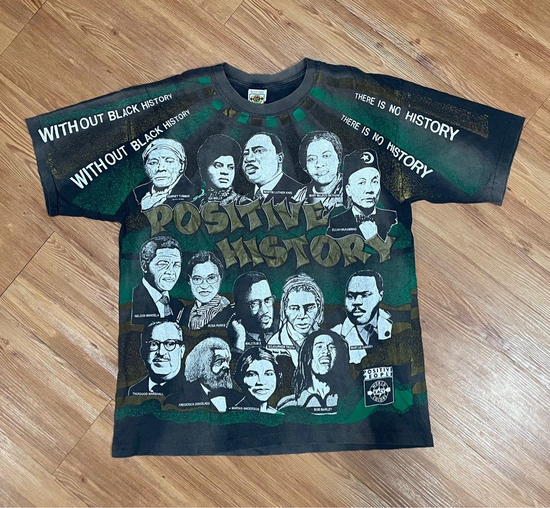 Vintage Overprinted POSITIVE HISTORY People, Men's Fashion, Activewear ...