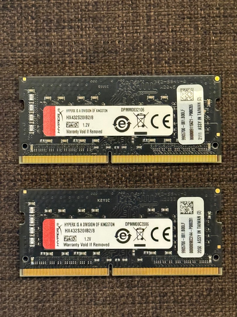 2x 8GB Kingston Hyper X (Fury) Impact DDR4 3200mhz CL20, Computers ...