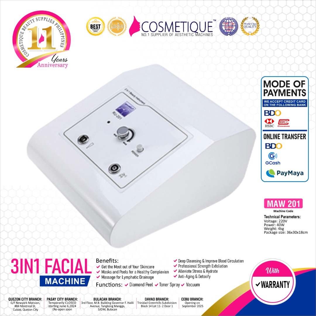 3IN1 FACIAL MACHINE MAW201, Beauty & Personal Care, Face, Face Care on ...
