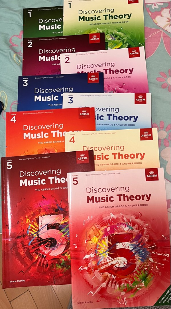 ABRSM Discovering Music Theory grade1-5 Workbook & Answer Book, 興趣及遊戲, 書本 & 文具, 教科書 - Carousell