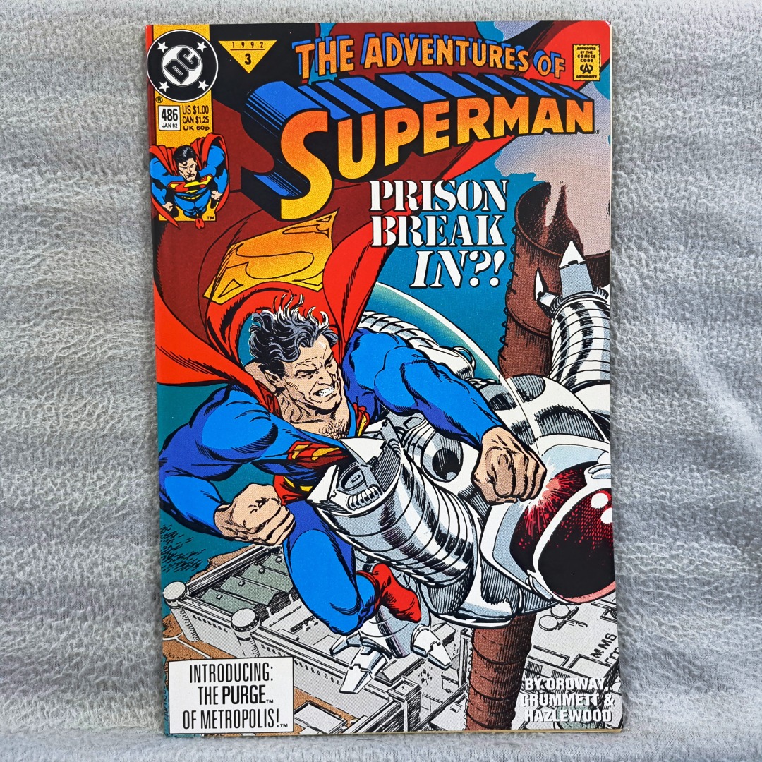 Adventures of Superman #486 (DC Comics) Jerry Ordway, Tom Grummett ...