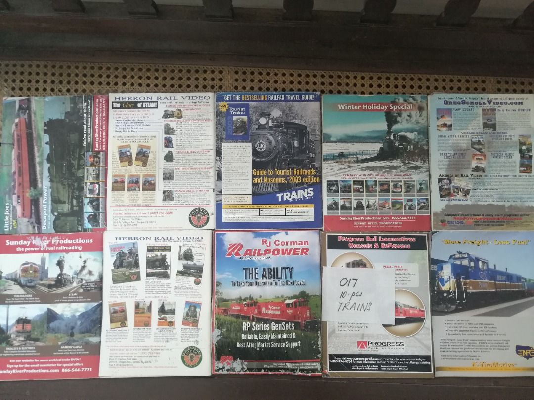 Assorted #017 vintage magazines about TRAINS / RAILROADS sold by the bundle (please read details ...