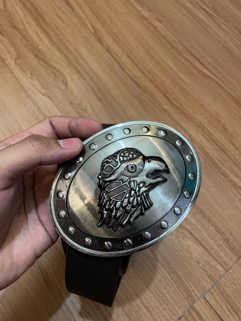 belt gesper vintage harley davidson eagle leather original ikat ...