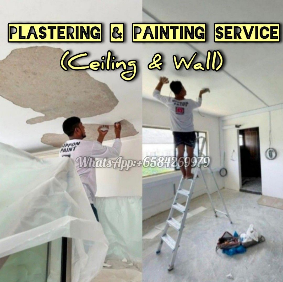 Ceiling plastering/Wall plastering/Full house plastering service/4room ...