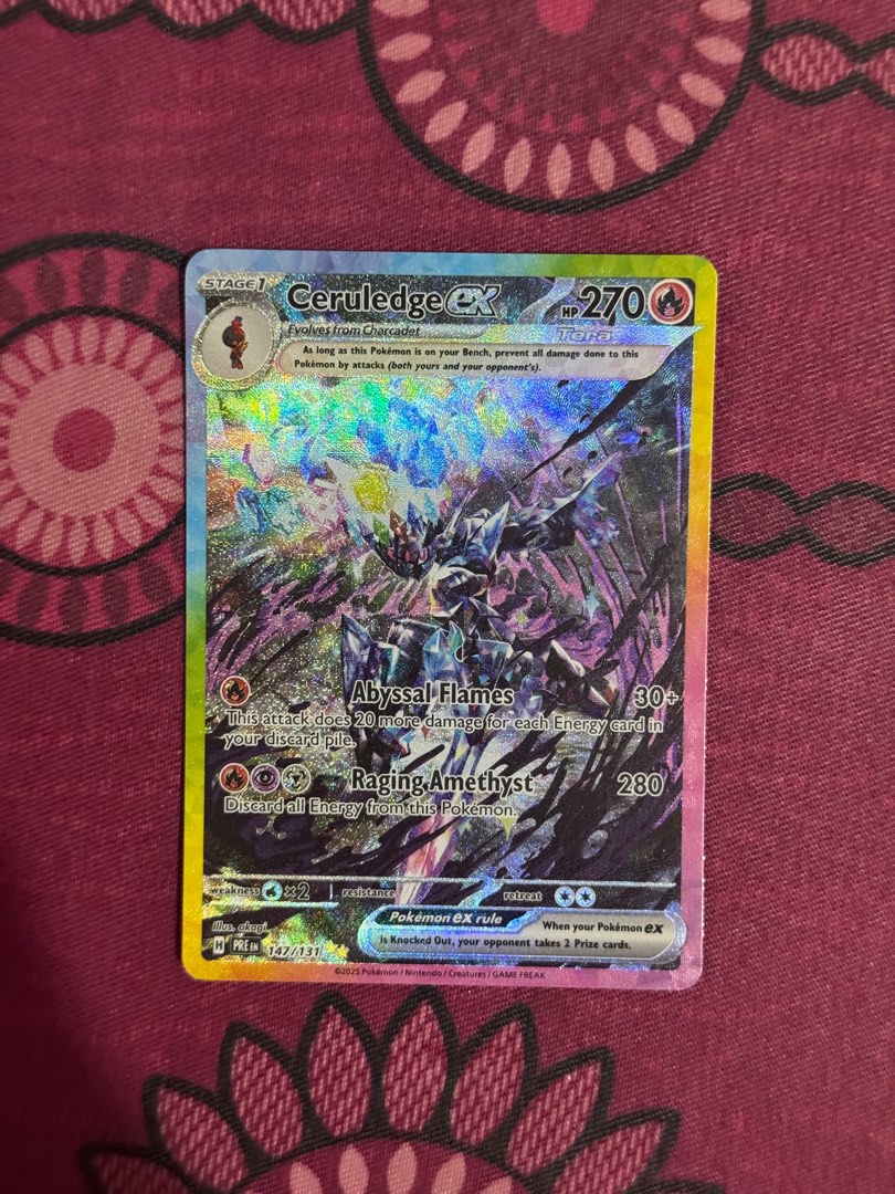 Ceruledge SIR - Pokemon Prismatic Evolution, Hobbies & Toys, Toys ...