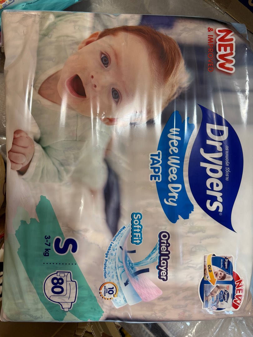 Drypers S size and some extra for free, Babies & Kids, Bathing ...