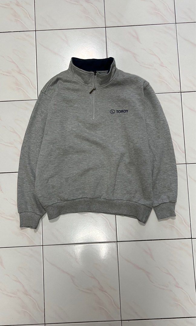 Halfzipper Toroy, Men's Fashion, Tops & Sets, Tshirts & Polo Shirts on Carousell