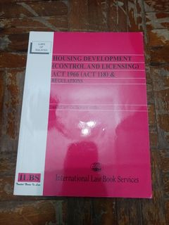 Housing Development (Control ane Licensing) Act 1966 & Regulations ...