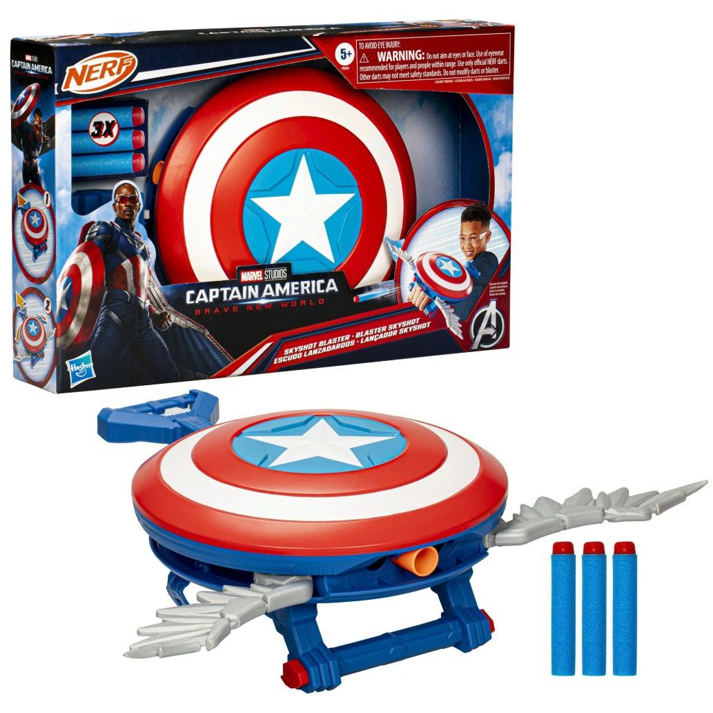 Marvel Studios Captain America Brave New World NERF Skyshot Blaster ...