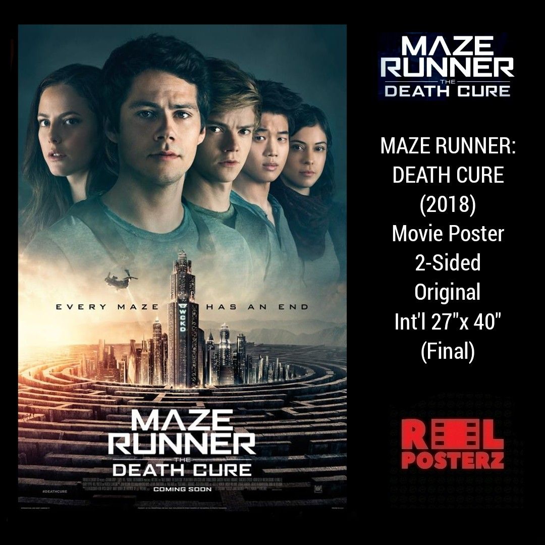 MAZE RUNNER: DEATH CURE (2018) Movie Poster 2-Sided Original ...