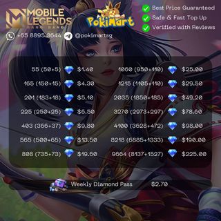 [DOUBLE DIAMOND] Mobile Legend Diamonds Topup | MLBB DIAMONDS RECHARGE ...