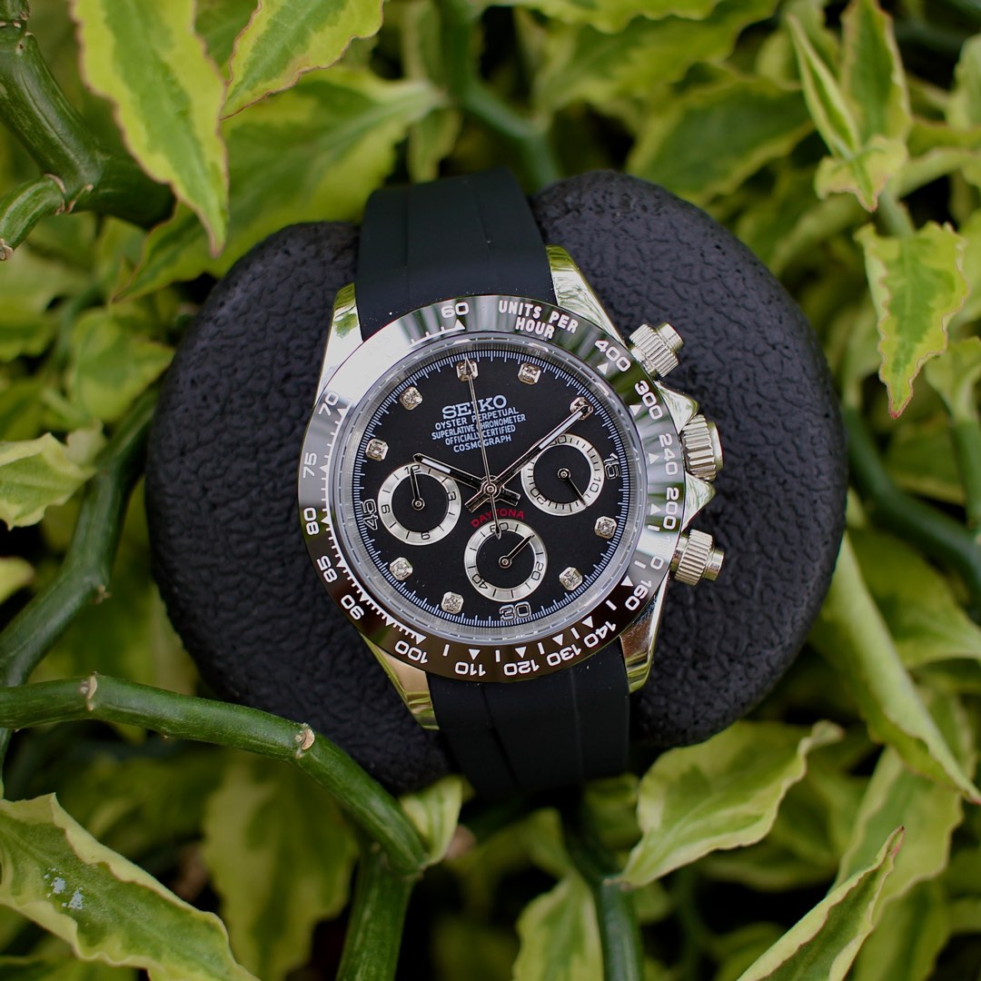 (MOD) Seiko Diamond Dial Daytona, Men's Fashion, Watches & Accessories ...
