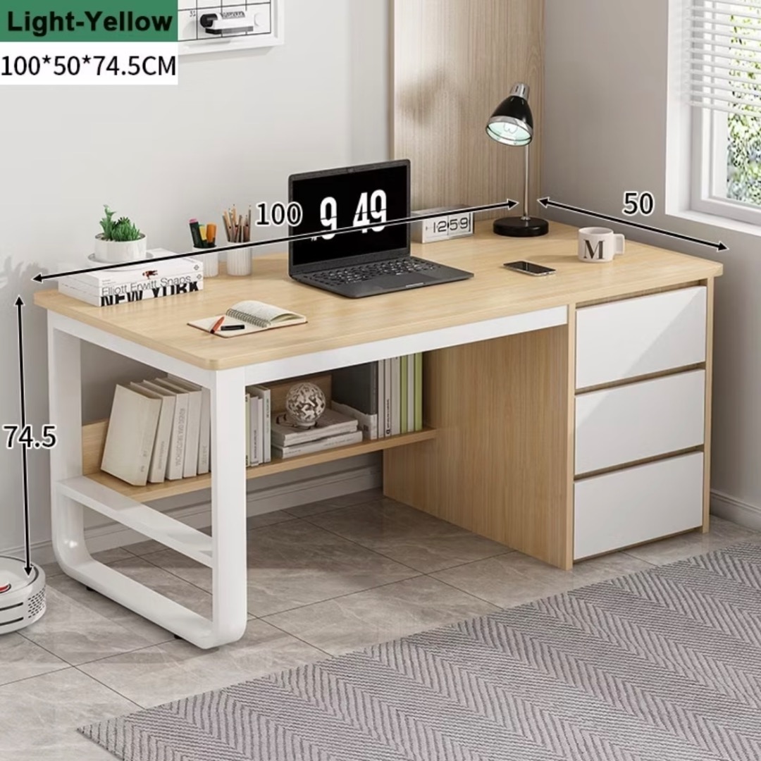 Nordic Home Office Table With Drawers | Premium Sturdy Computer Desk ...