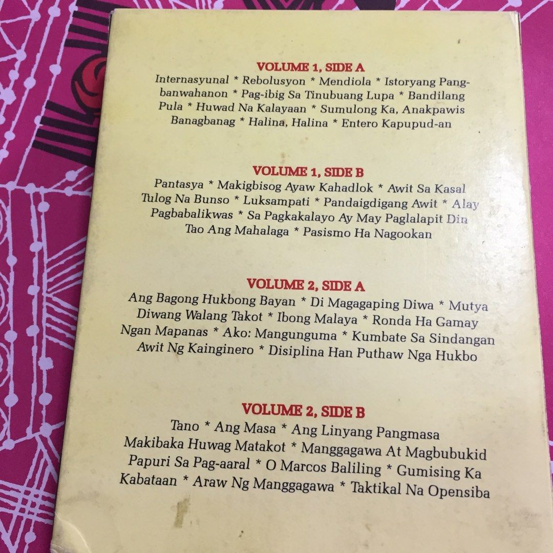 Pag -ibig sa Tinubuang Lupa: Mga Kanta ng Rebolusyong Pilipino cassette tape set, Hobbies & Toys ...