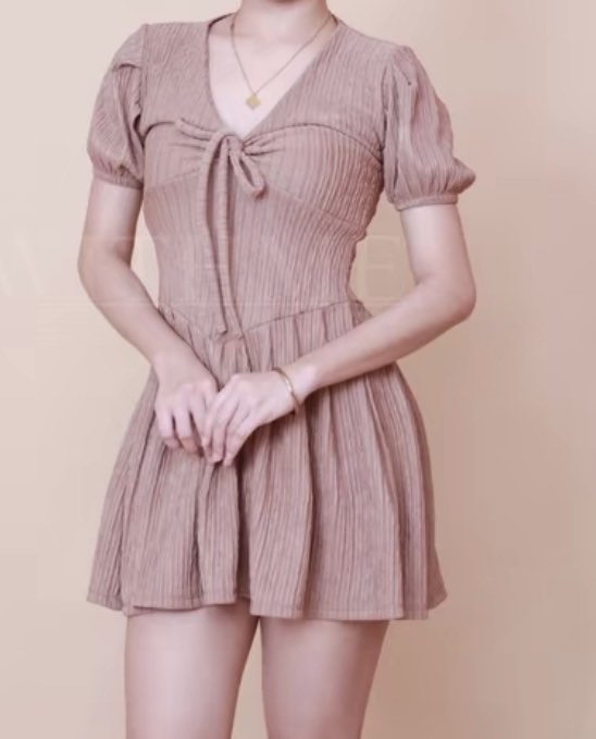 Pantone Mocha Mousse Dress, Women's Fashion, Dresses & Sets, Dresses on ...