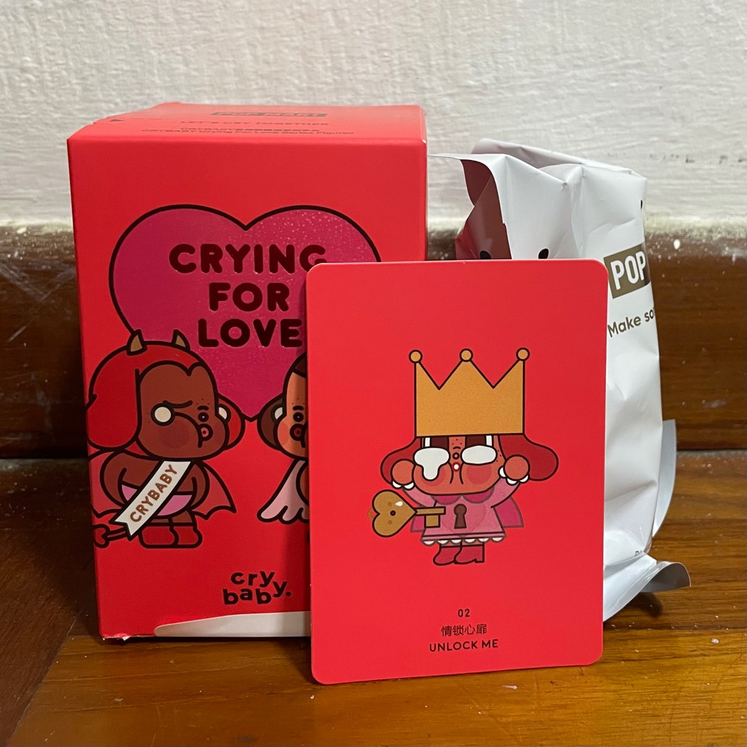 Popmart Cry Baby - Crying For Love - Unlock Me, Hobbies & Toys, Toys ...