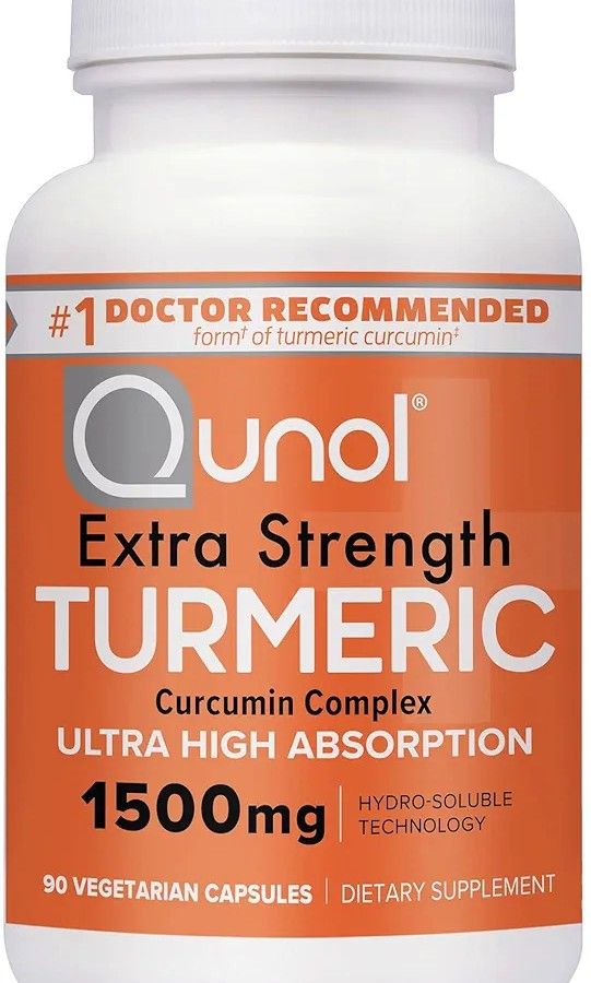 Qunol Turmeric Curcumin Capsules, 1500mg Extra Strength Supplement ...