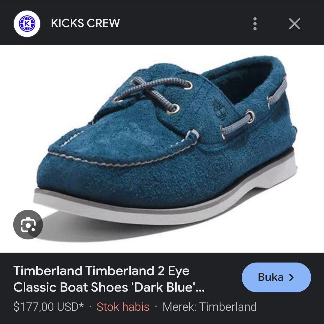 SIZE 43 INSOLE 27,5 CM SEPATU SECOND TIMBERLAND 2 EYE CLASSIC BOAT MADE ...