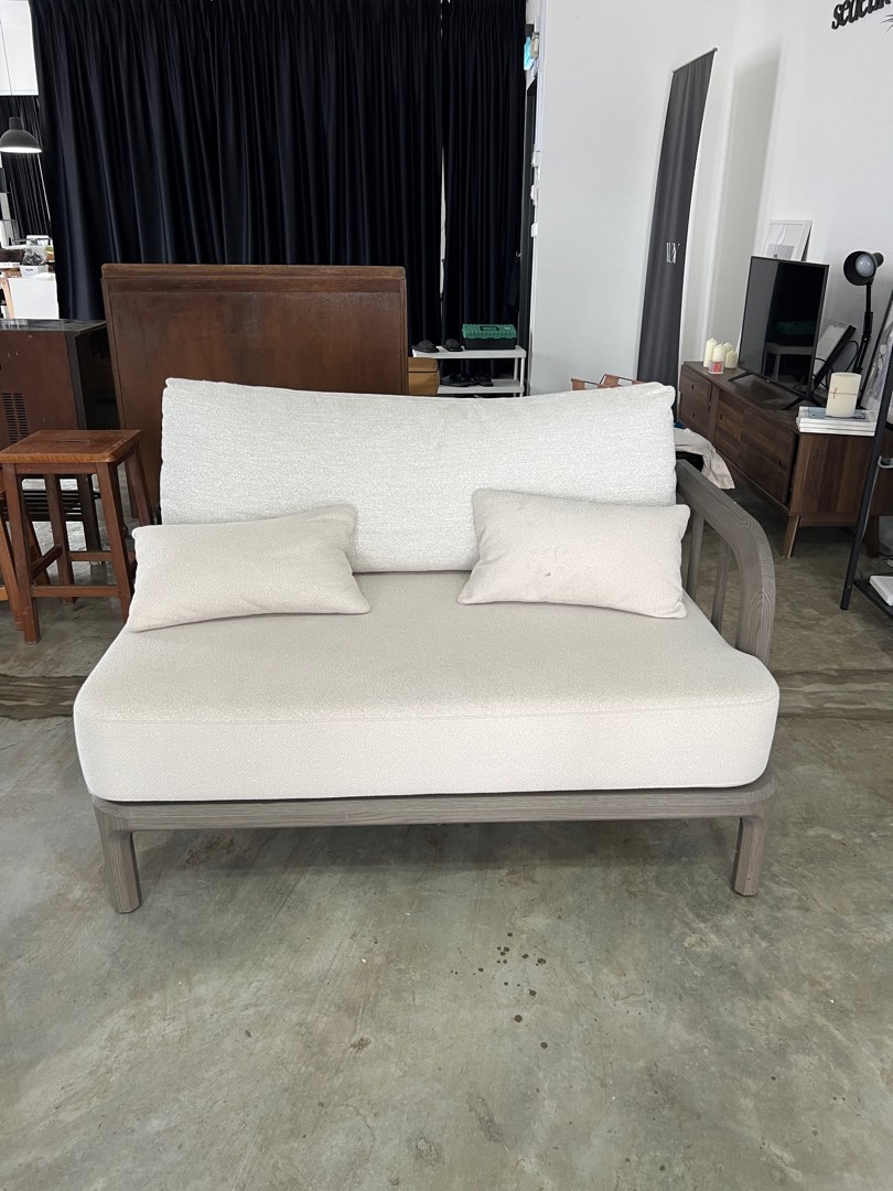 Sofa Kayu 2 Seater, Furniture & Home Living, Furniture, Sofas on Carousell