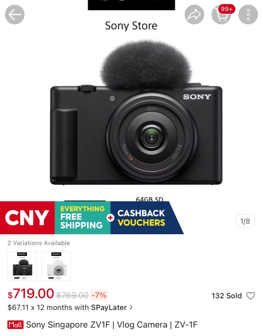 SONY Zv-1F, Photography, Cameras on Carousell