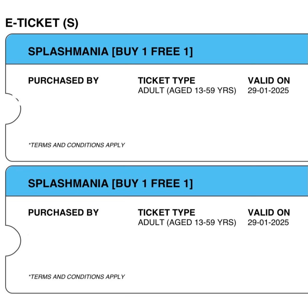 Splashmania 29/1/25, Tickets & Vouchers, Event Tickets on Carousell