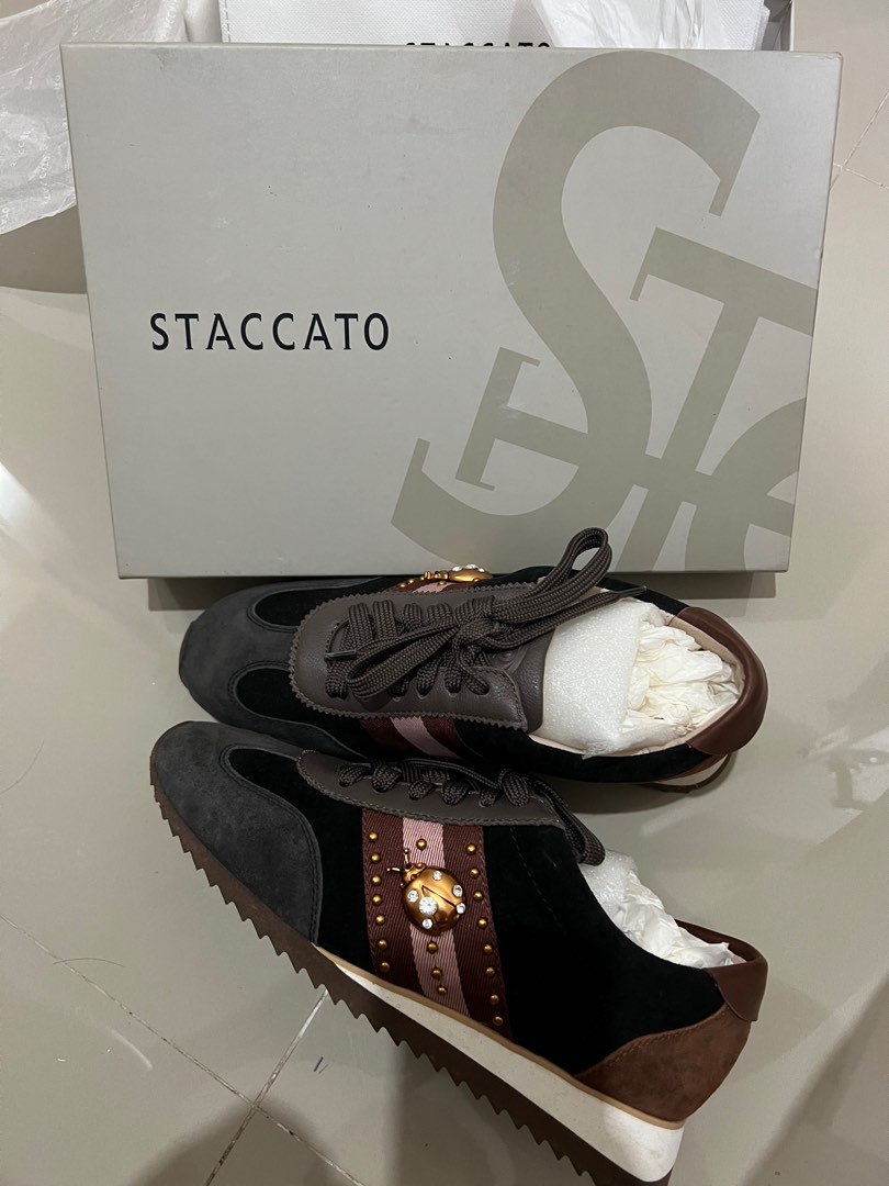 Staccato Woman Flats Brown, Fesyen Wanita, Sepatu di Carousell
