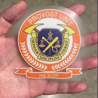 Static Cling Decals : SCDF Provost Unit . 11cm diameter . Free Normal ...