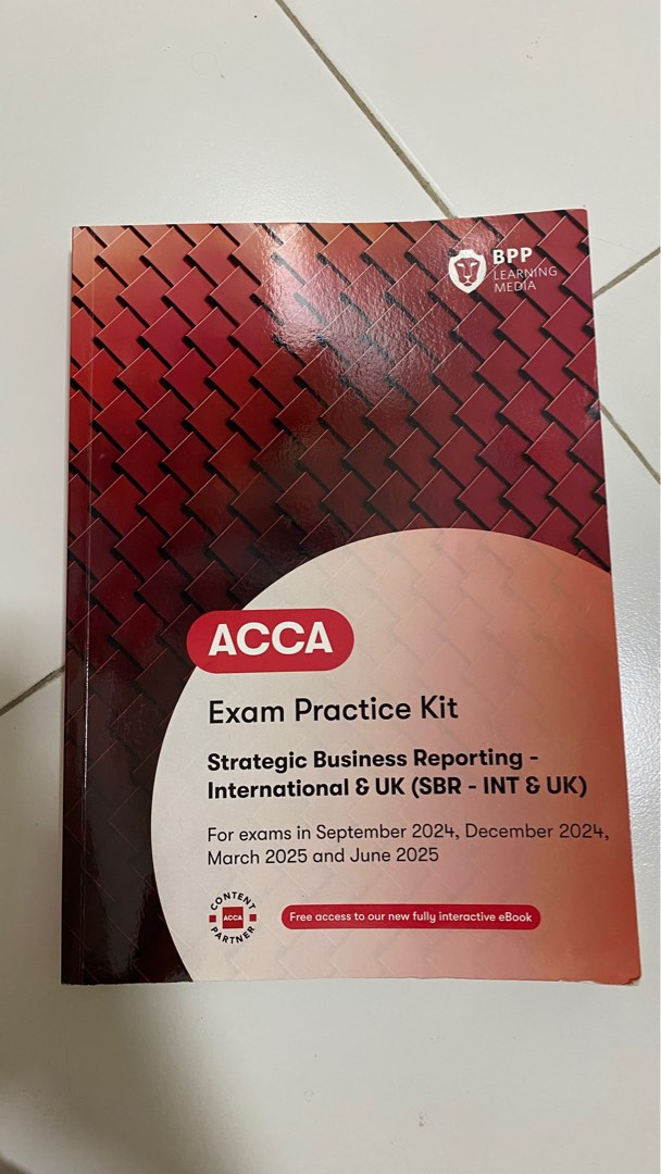 Strategic Business Reporting SBR Exam Practice Kit, Hobbies & Toys ...