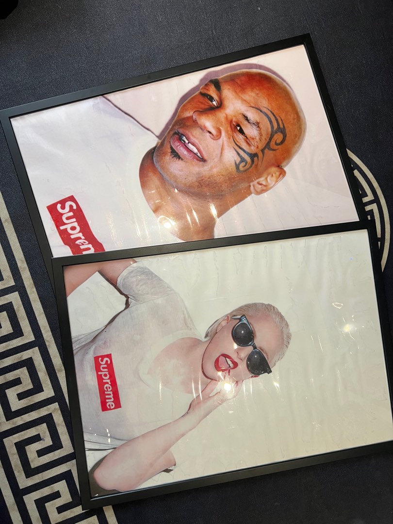SUPREME POSTER MIKE TYSON & LADY GAGA, Everything Else, Others on Carousell